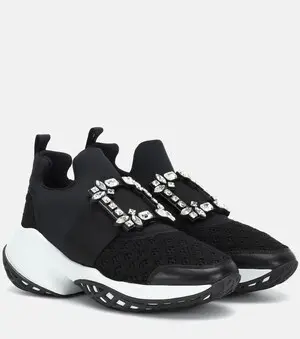 ROGER VIVIER Viv' Run Sneakers With Embellished Detail - Black