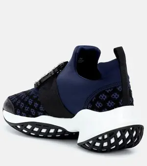ROGER VIVIER Viv' Run Strass Buckle Sneakers - Blue