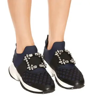 ROGER VIVIER Viv' Run Strass Buckle Sneakers