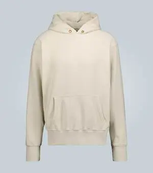 LES TIEN Cropped Hooded Sweatshirt - Neutrals