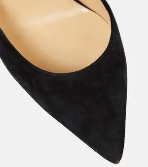 CHRISTIAN LOUBOUTIN Iriza 100 Suede Pumps - Black