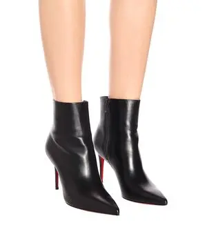 CHRISTIAN LOUBOUTIN So Kate 85 Leather Ankle Boots - Black