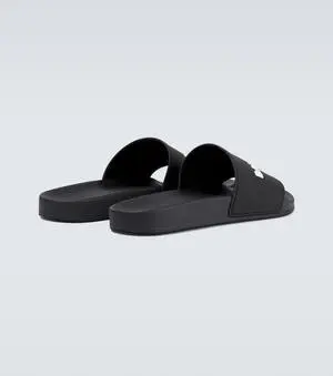 Balenciaga Pool Logo Slides - Black
