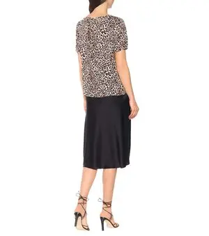 Velvet By Graham & Spencer Caroline Leopard-print Blouse
