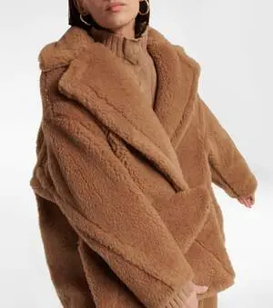 Max Mara Teddy Bear Camel Hair And Silk Coat - Brown