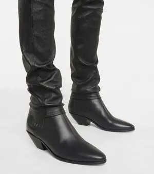 Saint Laurent West 45 Leather Chelsea Boots