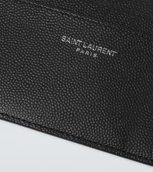 Saint Laurent Leather Card Holder - Black