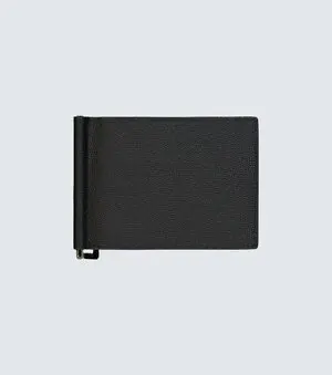 Saint Laurent Grain Leather Wallet With Money Clip - Black