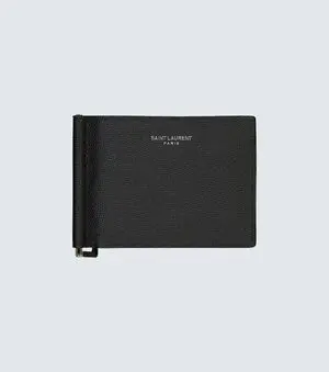 Saint Laurent Wallet With Money Clip - Black