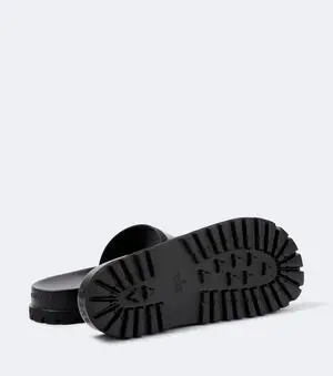 Gucci Striped Web Slide Sandals - Black