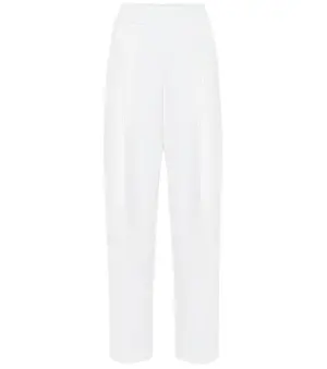 Oscar De La Renta High-rise Wool-blend Cady Pants