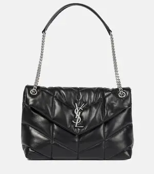 Saint Laurent Puffer Medium Leather Shoulder Bag - Black