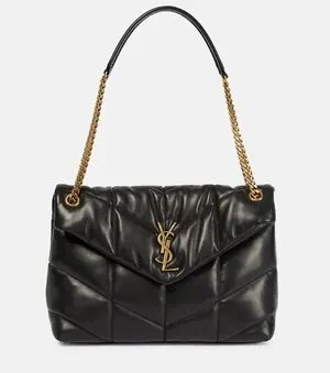 Saint Laurent Puffer Medium Leather Shoulder Bag - Black