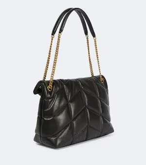 Saint Laurent Puffer Medium Leather Shoulder Bag - Black