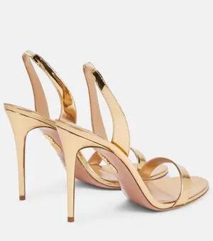 AQUAZZURA So Nude 105 Patent Leather Sandals