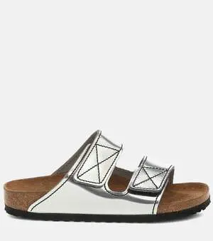 Proenza Schouler X Birkenstock Metallic Leather Slides