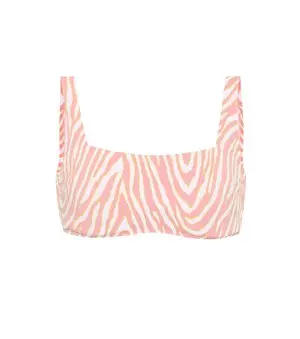 Heidi Klein Cape Town Zebra-print Bikini Top - Pink