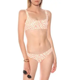 Heidi Klein Cape Town Zebra-print Bikini Top