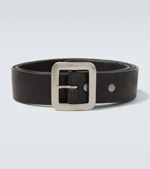 Ralph Lauren Burnished Leather Belt - Black