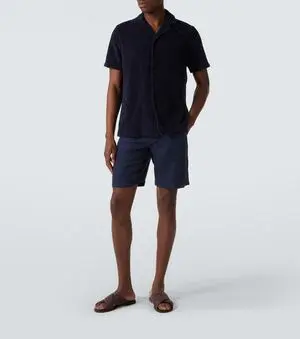 Orlebar Brown Norwich Slim-fit Linen Shorts - Blue