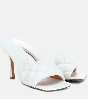 Bottega Veneta Padded Leather Mules - White