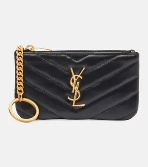 Saint Laurent Cassandre Matelassé Leather Pouch - Black