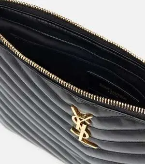 Saint Laurent Cassandre Matelassé Leather Pouch - Black