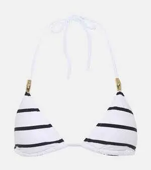 Heidi Klein Core Nautical Bikini Top - Blue