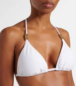 Heidi Klein Core Triangle Bikini Top - White