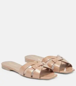 Saint Laurent Tribute Nu Pieds 05 Leather Sandals - Pink