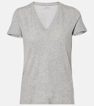 Vince Pima Cotton V-neck T-shirt - Grey