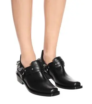 Rabanne Moto Leather Ankle Boots