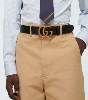 Gucci Leather Belt With Double G Buckle