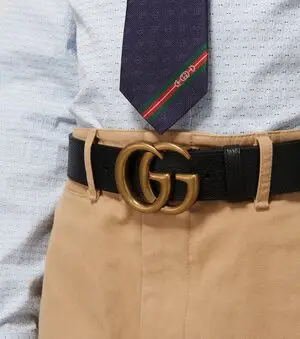 Gucci Leather Belt With Double G Buckle