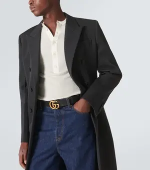 Gucci Leather Belt With Double G Buckle