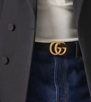 Gucci Leather Belt With Double G Buckle
