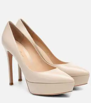 GIANVITO ROSSI Gianvito Rossi Dasha Leather Pumps Beige