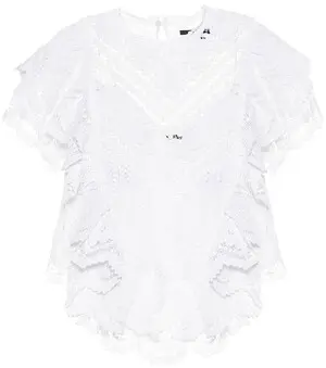 Isabel Marant Zainos Crochet Cotton Blouse
