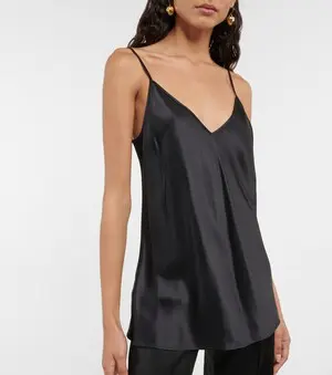 JOSEPH Silk-satin Camisole - Black