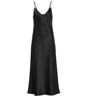 Plain Silk Slip Dress