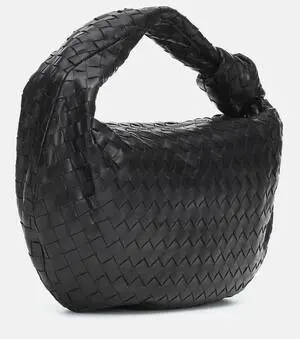 Bottega Veneta Jodie Intrecciato Leather Tote Bag - Black
