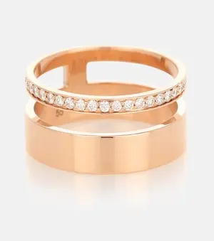 REPOSSI Berbere Module 18kt Rose And Diamond Ring - Gold