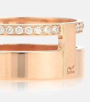 REPOSSI Berbere Module 18kt Rose And Diamond Ring