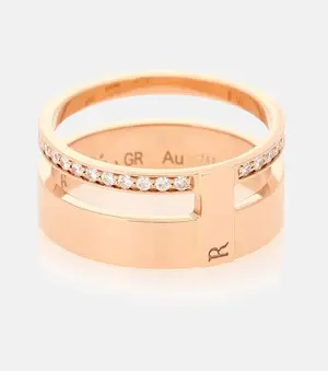 REPOSSI Berbere Module 18kt Rose And Diamond Ring