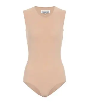 MAISON MARGIELA Sleeveless Stretch-jersey Bodysuit - Neutrals