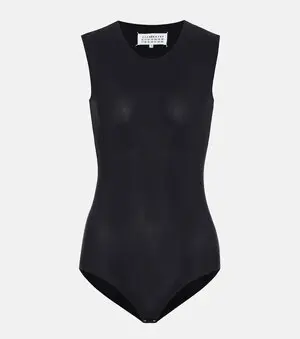 MAISON MARGIELA Sleeveless Stretch-jersey Bodysuit - Black