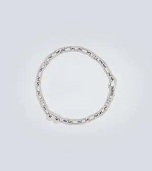 Balenciaga B Chain Thin Necklace - Silver