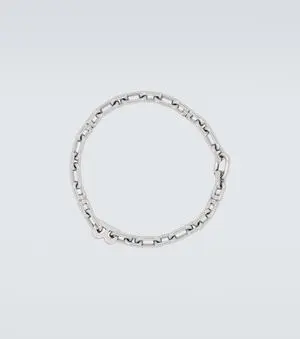Balenciaga B Chain Thin Necklace - Silver