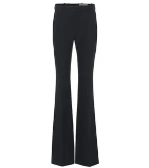 Alexander McQueen Mid-rise Flared Pants - Black