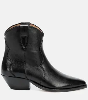 Isabel Marant Étoile Dewina Leather Ankle Boots - Black